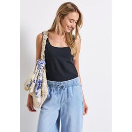 Street One Damen Street One Shirttop mit Square Neck blau 44