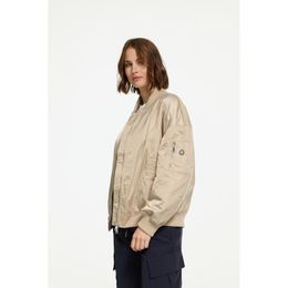 Manisa Damen Manisa Blouson ohne Kapuze mit &uuml;berschnittenen Schultern beige 46