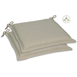 GO-DE Sitzkissen 45x47 cm, vielseitig einsetzbar, wasserabweisend beige Polyester