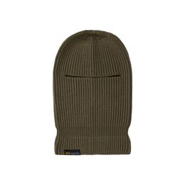 Alpha Industries Herren Sturmhaube &raquo;Label Balaclava&laquo; gr&uuml;n
