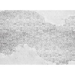 Livingwalls living walls Fototapete &raquo;Designwalls Old Brick Wall&laquo; glatt Vlies, Wand, Schr&auml;ge, Decke grau Vlies
