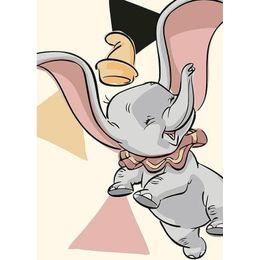 Komar Bild &raquo;Dumbo Angles&laquo; Disney 1 Stk. tlg. Wandbild zur Dekoration im Kinderzimmer - ohne Rahmen bunt Holz, Papier