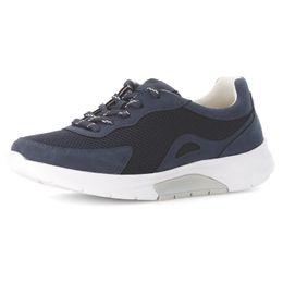 Gabor Rollingsoft Damen Keilsneaker , Freizeitschuh, Halbschuh, Schn&uuml;rschuh mit Wechselfu&szlig;bett blau 35