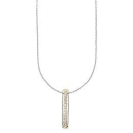 Bruno Banani Damen Kette mit Anh&auml;nger &raquo;Schmuck Geschenk Kette mit Anh&auml;nger Stab&laquo; mit Zirkonia (synth.)
