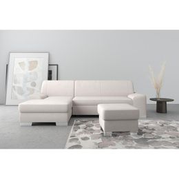 DOMO collection Ecksofa &raquo;Anzio L-Form, whlw. Bettfunktion, Federkern, hochwertig, Breite 271 cm&laquo; Mit Bettfunktion, Recamiere links, Chenille-Struktur,