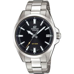 CASIO EDIFICE Herren CASIO EDIFICE Quarzuhr Armbanduhr, Herrenuhr, bis 10 bar wasserdicht, Datum, Edelstahlarmband silber