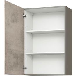 KOCHSTATION H&auml;ngeschrank &raquo;KS-Trea O60-90&laquo; inklusive zwei Einlegeb&ouml;den, Breite 60 cm, H&ouml;he 90 cm grau