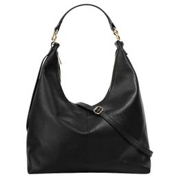 Samantha Look Damen Shopper Made in Italy, Gro&szlig;e Handtasche mit Smartphonefach schwarz