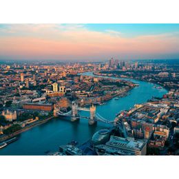 papermoon Fototapete &raquo;London Skyline&laquo; glatt bunt Vlies