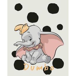 Komar Bild &raquo;Dumbo Dots&laquo; Disney 1 Stk. tlg. Wandbild zur Dekoration im Kinderzimmer - ohne Rahmen bunt Holz, Papier