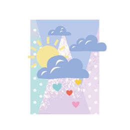 Komar Bild &raquo;Winnie the Pooh Clouds&laquo; Disney 1 Stk. tlg. Wandbild zur Dekoration im Kinderzimmer - ohne Rahmen bunt Holz, Papier