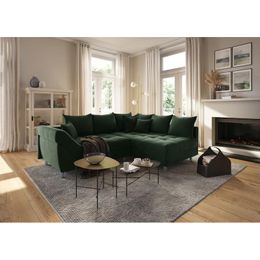 Collection AB Ecksofa &raquo;Innsbruck L-Form&laquo; inklusive Federkern, Recamiere links oder rechts montierbar gr&uuml;n Microfaser PRIMABELLE (100% Polyester), 