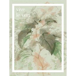 Komar Bild &raquo;PLANT ART Vive le vert&laquo; Natur 1 Stk. tlg. Wandbild zur Dekoration - ohne Rahmen gr&uuml;n Holz, Papier