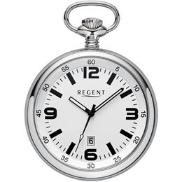 Regent Uhren Regent Herren Taschenuhr &raquo;P743&laquo; Quarzuhr, Herrenuhr, Datum, Mineralglas, analog silber