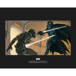 Komar Bild &raquo;Star Wars Classic RMQ Vader Luke Hallway&laquo; Star Wars 1 Stk. tlg. Wandbild zur Dekoration im Kinderzimmer - ohne Rahmen bunt Holz, Papier