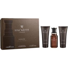 Hackett London Herren Duft-Set &raquo;Hackett ESSENTIAL Gift Set 100ml EdP + SG 100ml + Pen Spray 10ml&laquo; Holzig-aromatischer Duft mit Tonkabohne, Leder und 