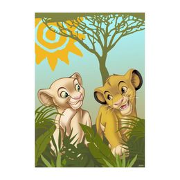 Komar Bild &raquo;Lion King Urembo Meadows&laquo; Disney 1 Stk. tlg. Wandbild zur Dekoration im Kinderzimmer - ohne Rahmen bunt Holz, Papier
