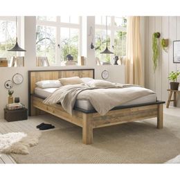 Home Affaire Einzelbett &raquo;SHERWOOD Liegefl&auml;che 90/140 oder 180x200 cm&laquo; aus FSC -zertifiziertem Holzwerkstoff, rustikaler Landhausstil braun
