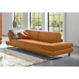W.Schillig 3-Sitzer &raquo;taboo Designsofa mit hohem Sitzkomfort&laquo; mit &Uuml;bertiefe, inklusive Armlehnenverstellung gelb Flachgewebe S22 (100% Polyester);Stoff