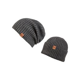 Chillouts Herren Chillouts Beanie &raquo;Justin Hat&laquo; mit -Logo am Saum grau