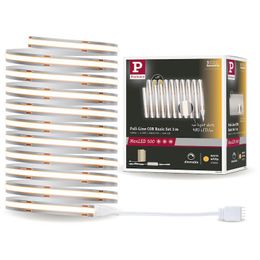 Paulmann LED-Streifen &raquo;MaxLED 500 Full-Line COB Basisset 3m Warmwei&szlig; 19W 1500lm 480LED 2700K&laquo; 1 Stk.-flammig Basisset silber