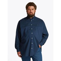 Tommy Hilfiger Big & Tall Tommy Hilfiger Big & Tall Herren Langarmhemd &raquo;BT-FLEX POPLIN POLKA DOT S-B&laquo; in Gro&szlig;en Gr&ouml;&szlig;en, Logostickerei blau 5XL, N-Gr