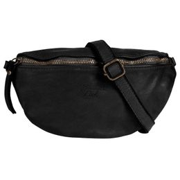 Samantha Look Damen Umh&auml;ngetasche echt Leder, Made in Italy schwarz