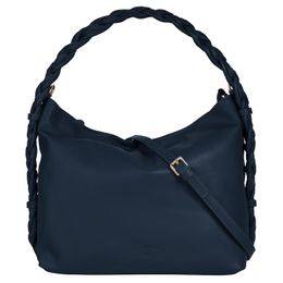 Samantha Look Damen Umh&auml;ngetasche echt Leder, Made in Italy blau
