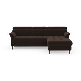 Sit & More sit&more Ecksofa &raquo;Marano L-Form&laquo; inklusive Kopfteilverstellung, wahlweise mit Bettfunktion, Bettkasten braun 98% Polyester, 2% Polyamid