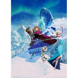 Komar Fototapete &raquo;Digitaldruck Vlies - Frozen Elsas Magic - Gr&ouml;&szlig;e 200 x 280 cm&laquo; bedruckt glatt Kinderzimmer blau Vlies
