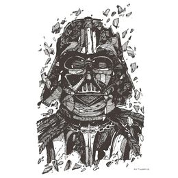 Komar Bild &raquo;Star Wars Darth Vader Drawing&laquo; Disney 1 Stk. tlg. Wandbild zur Dekoration im Kinderzimmer - ohne Rahmen bunt Holz, Papier
