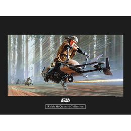 Komar Bild &raquo;Star Wars Classic RMQ Endor Speeder&laquo; Star Wars 1 Stk. tlg. Wandbild zur Dekoration im Kinderzimmer - ohne Rahmen bunt Holz, Papier