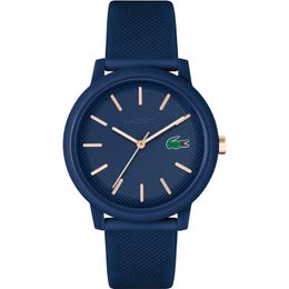 Lacoste Herren Quarzuhr &raquo;Lacoste.12.12&laquo; Armbanduhr, Herrenuhr, Mineralglas, Silikonarmband blau