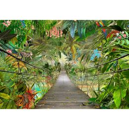 Komar Fototapete &raquo;Wild Bridge - Gr&ouml;&szlig;e 368 x 254 cm&laquo; bedruckt glatt Wohnzimmer, Schlafzimmer bunt Papier