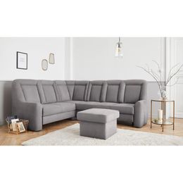 Sit & More sit&more Ecksofa &raquo;Melissa L-Form&laquo; klassisches Polsterprogramm, wahlweise Bettfunktion und Schubkasten grau 100% Polyester