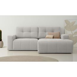 Home Affaire Ecksofa &raquo;Turnon, Lounge-sofa, Breite 221 cm&laquo; Chenille, mit Knopf- und Doppelsteppung, elegantes Aussehen grau 100% Polyester