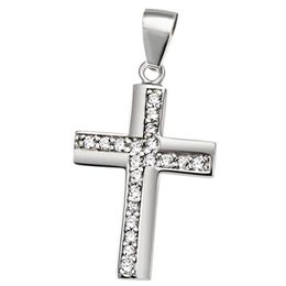 Firetti Damen Kettenanh&auml;nger &raquo;Schmuck Geschenk Silber 925 Halsschmuck Anh&auml;nger Kreuz&laquo; () mit Zirkonia (synth.) silber