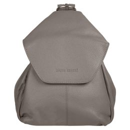 Bruno Banani Damen Cityrucksack echt Leder grau B/H/T: 20cm x 27cm x 12cm, onesize