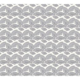 ARCHITECTS PAPER Vliestapete &raquo;Fan&laquo; Motiv abstrakt naturalistisch glatt Geometrische Tapete Designer Metallic Tapeten Wohnzimmer Schlafzimmer silber Vinyl, Vlies