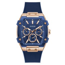 Guess Herren Multifunktionsuhr &raquo;PHOENIX&laquo; Quarzuhr, Armbanduhr, Herrenuhr, Silikonarmband, Datum blau