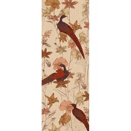 ARCHITECTS PAPER Fototapete &raquo;Asian Wildlife&laquo; Floral Tapete Vogel Orange Beige Panel 1,00m x 2,80m beige Vlies