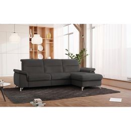 Sit & More sit&more Ecksofa &raquo;Astoria L-Form&laquo; wahlweise mit motorischer Relaxfunktion grau 100% Polyester