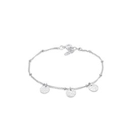 Elli Damen Armband &raquo;Kugelkette Pl&auml;ttchen Design 925 Sterling Silber&laquo; silber