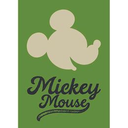 Komar Bild &raquo;Mickey Mouse Green Head&laquo; Disney 1 Stk. tlg. Wandbild zur Dekoration im Kinderzimmer - ohne Rahmen gr&uuml;n Holz, Papier