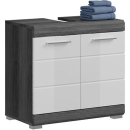 Welltime Waschbeckenunterschrank &raquo;SIENA, Breite 60cm, 2 T&uuml;r, 2 F&auml;cher, mit Siphonausschnitt, MDF-Front&laquo; TOPSELLER!, 1 Stk. tlg. in verschiedenen 