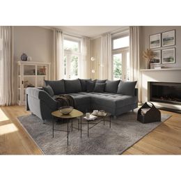 Collection AB Ecksofa &raquo;Innsbruck L-Form&laquo; inklusive Federkern, Recamiere links oder rechts montierbar grau Microfaser PRIMABELLE (100% Polyester), 