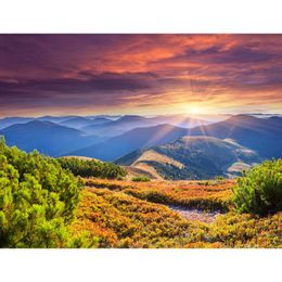 papermoon Fototapete &raquo;ALPEN-FLUSS im GEBIRGE&laquo; bunt Vlies