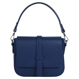 Samantha Look Damen Umh&auml;ngetasche echt Leder, Made in Italy blau