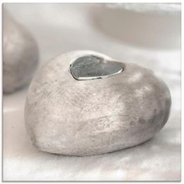 Artland Glasbild &raquo;Herzen&laquo; Herzen 1 Stk. tlg. in verschiedenen Gr&ouml;&szlig;en grau