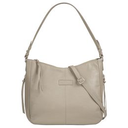 Bruno Banani Damen Shopper echt Leder beige